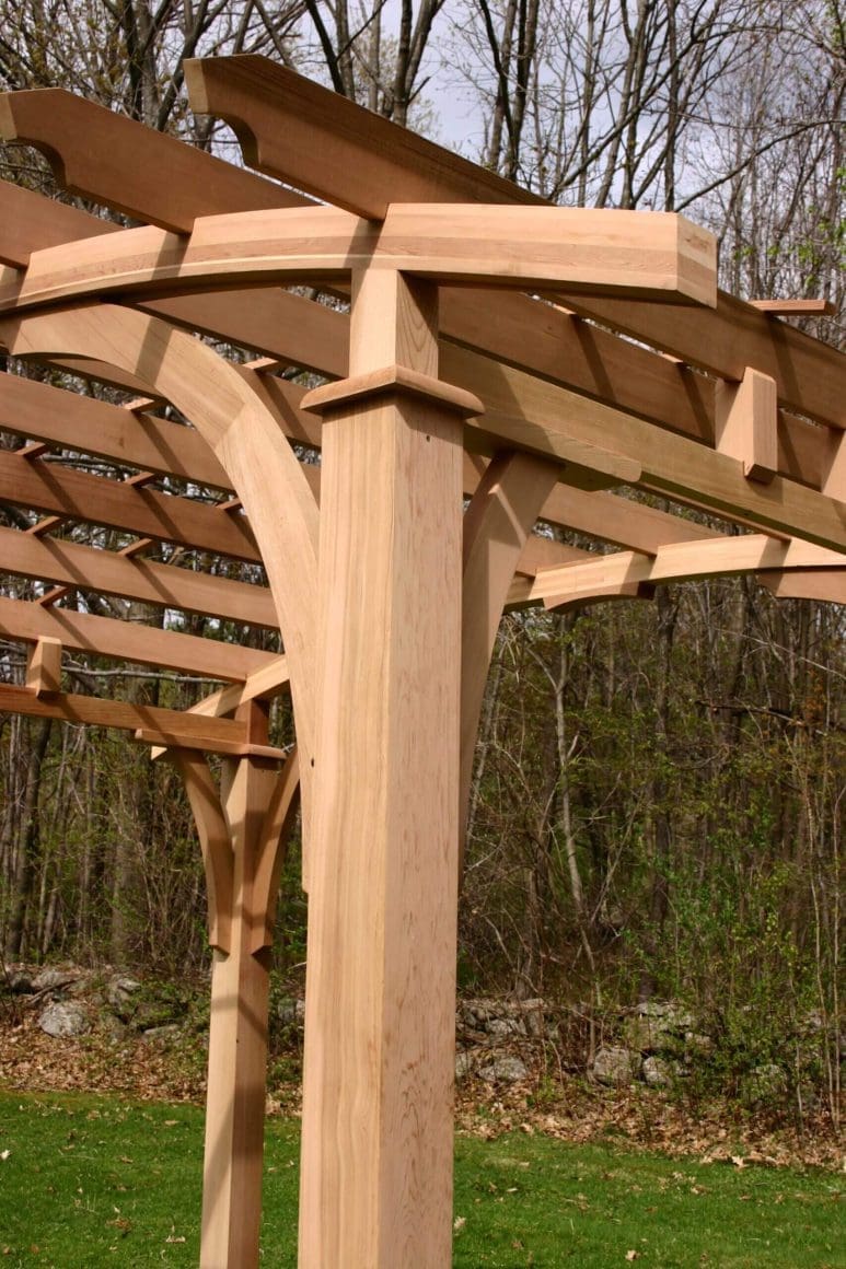 Arched Top Modular Pergola Trellis Structures